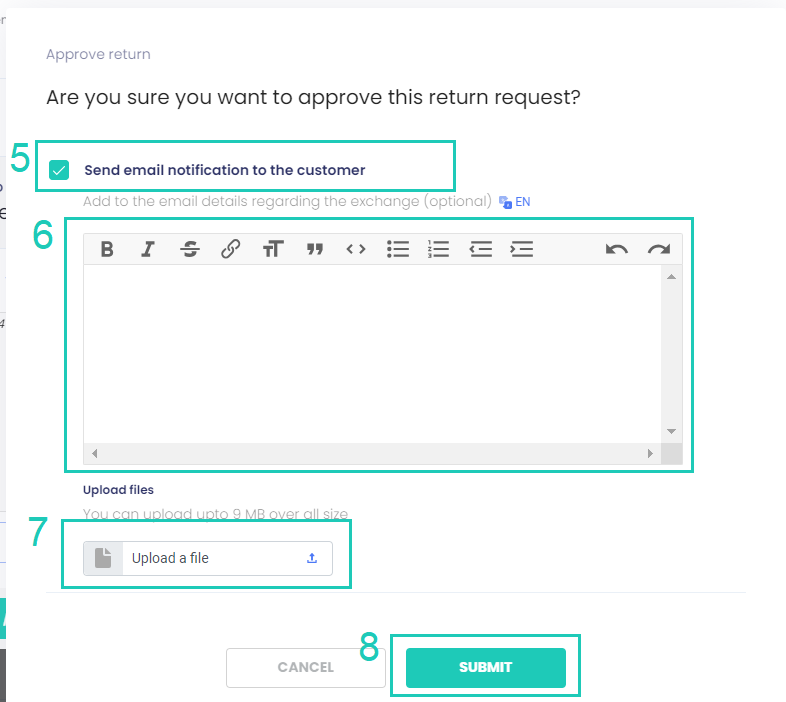 Managing Return Requests (Old Version)